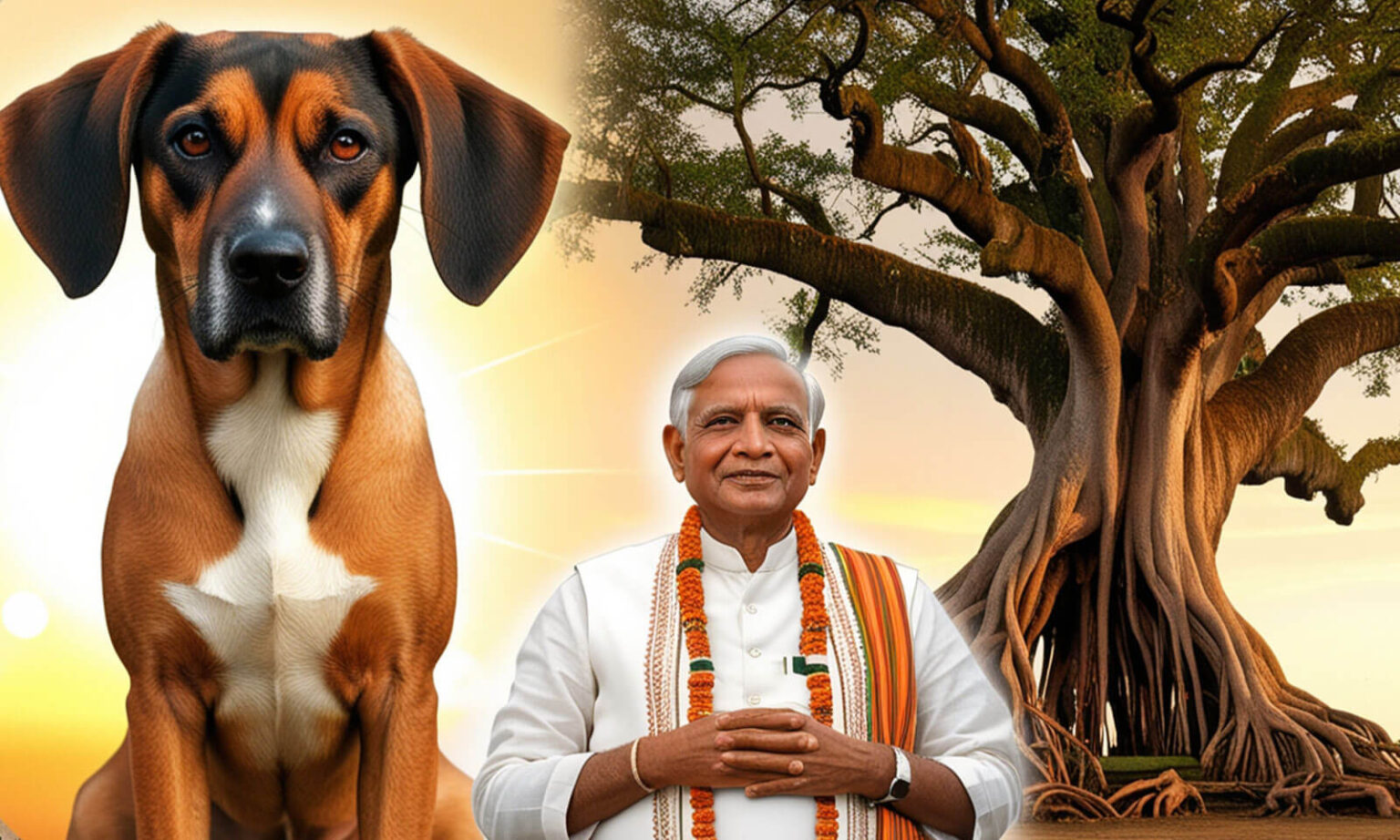 Sudipta Pani's odia poem Shwana, Mukha o Gacha